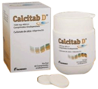 CALCITAB D Comp. orodispersíveis 1500 mg + 400 U.I. - Laboratório ITF ...